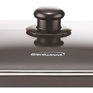 Brentwood SK-75 16-Inch Non-Stick Electric Skillet with Glass Lid, Black