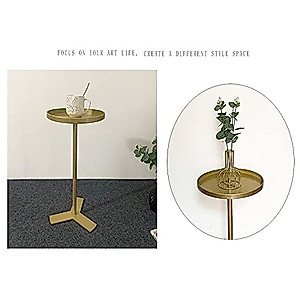 SLNFXC Mini Shelf Living Room Bedside Sofa Side Table Simple Round Tea Table (Color : D)