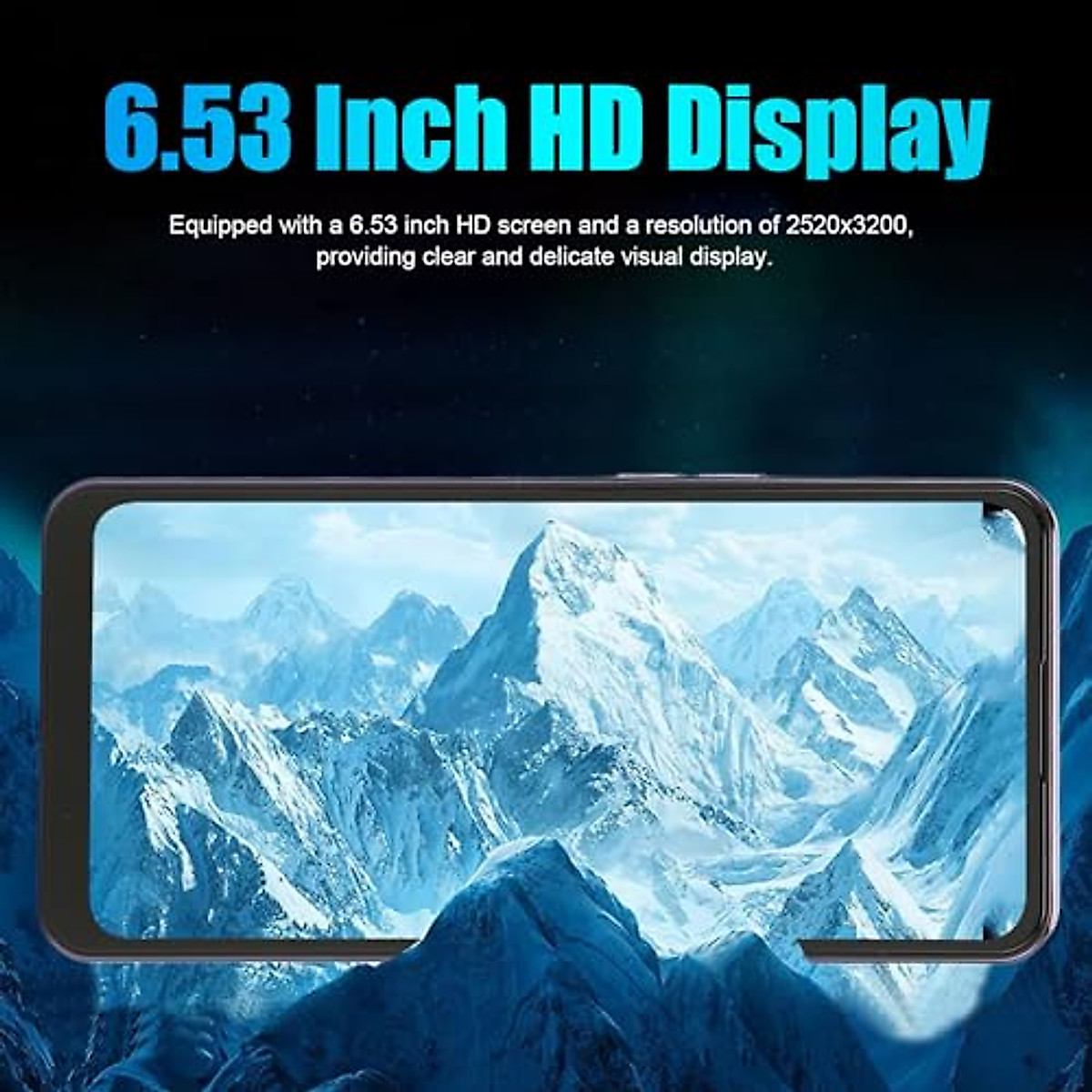 Dilwe Cell Phone 6.53 Inch, 2520x3200 HD, 8GB+64GB, 8MP Front 24MP Rear Camera Unlocked Cell Phone, Dual SIM Ultra Slim Smartphone for Android 12 (Purplecolor)