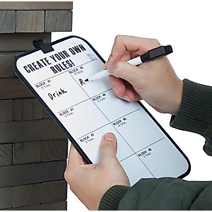 SPORT BEATS Outdoor Games Large Tower Game 54 Blocks Stacking Game - Includes Carry Bag and Scoreboard