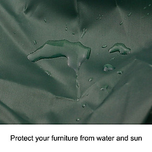 YIREAUD Garden Bench Cover,2-Seater Heavy Duty Patio Bench Loveseat Cover,Waterproof Outdoor Sofa Cover,Lawn Patio Furniture Covers with Air Vent, Green