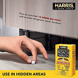 Harris Roach Tablets, Boric Acid Roach Killer with Lure for Insects (4oz, 96 Tablets)