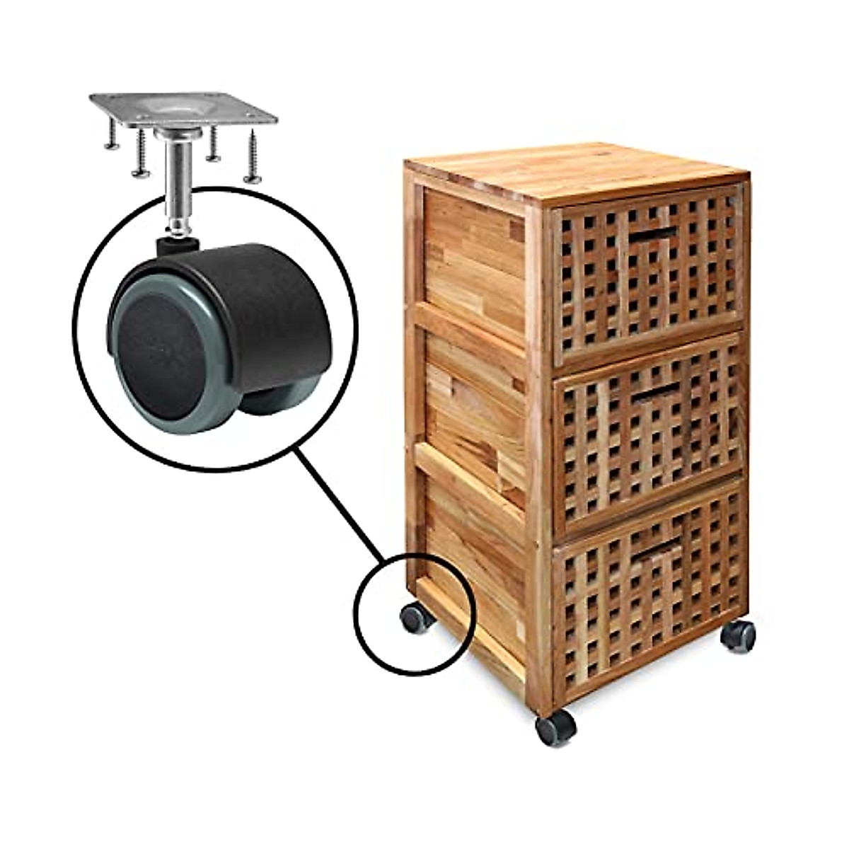 Slipstick CB681 2 Inch Floor Protector Rubber Caster Wheels (Set of 4) 5/16 Inch Stem or Top Plate Mounting Options - Black/Gray Green