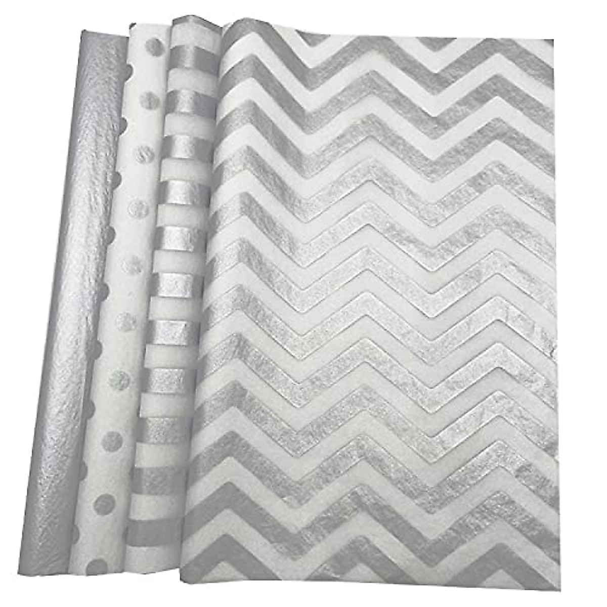 TTLLQQ tissue paper gift wrap paper bulk metallic color tissue paper wrapping paper gift Christmas Valentine's Day party (20 * 14 inches 120 silver sheets)