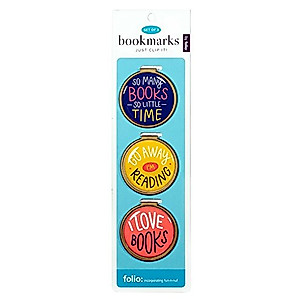 Just Clip it! Quote Bookmarks - (Set of 3 clip over the page markers). Funny Bookmark Set - Ideal for Bookworms of all ages. Adults Men Women Teens & Kids love our fun Domed Designs!