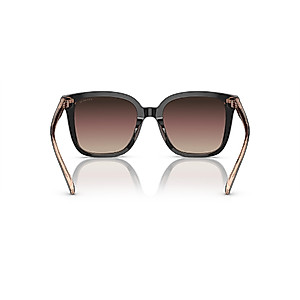 Coach HC8381U Universal Fit Sunglasses, Black/Transparent Blush/Brown Purple Grey Gradient, 54 mm