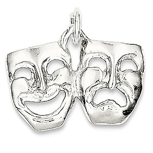 IceCarats 925 Sterling Silver Comedy Tragedy Necklace Charm Pendant 21mm x 22mm Only