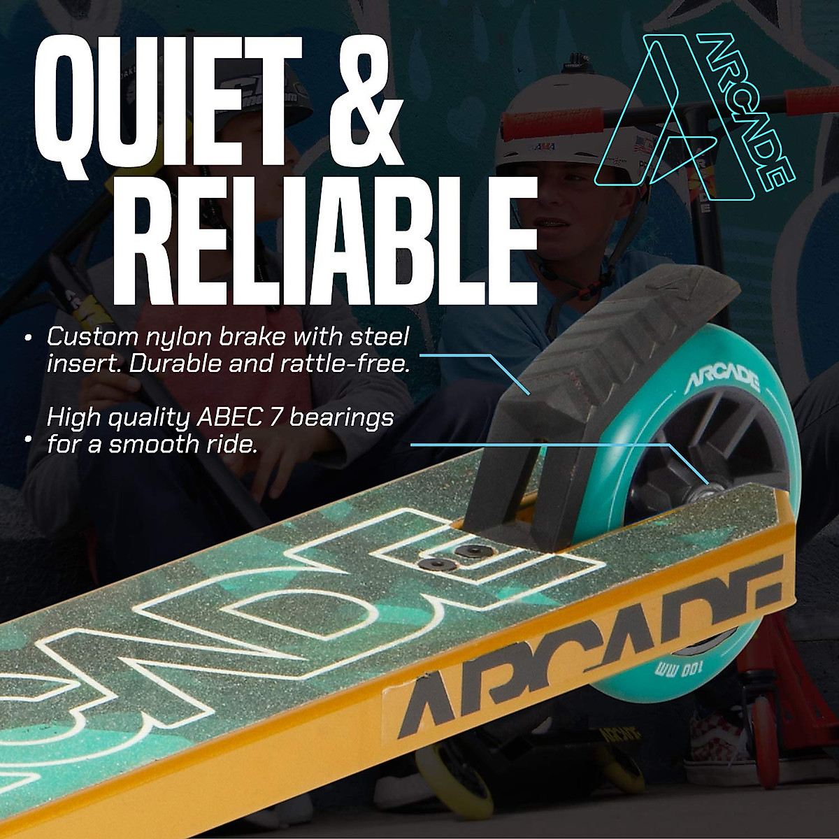 ARCADE Pro Scooters - Stunt Scooter for Kids 8 Years and Up - Perfect for Beginners Boys and Girls - Best Trick Scooter for BMX Freestyle Tricks