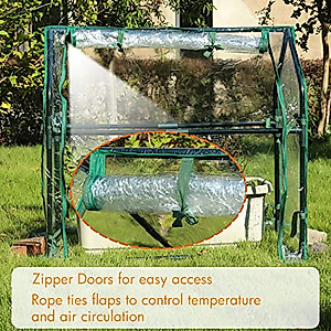 Gardzen Mini Greenhouse Heavy Duty Portable Green House, Clear Tent Indoor or Outdoor for Plants 36.2”(L) x18.9”(W) x33.3”(H)
