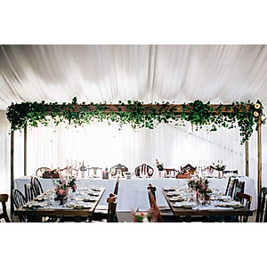 A-DECOR 84 ft-12 Pack Artificial Ivy Garland Hanging Vines for Bedroom Wedding Party Green Decoration Wall Plants Jungle Leaves Faux Backdrop Decorative Leaf Foliage Face Greenery Fake Plant Decor