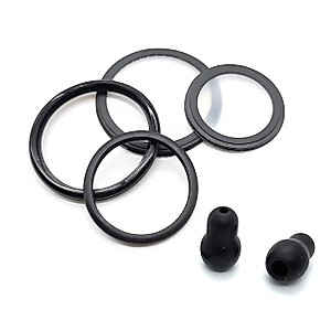 Adult + Pediatric Diaphragm with Rim Assemblies. Fits Cardiology III (3) + 2 Extra Ear Pieces. Compatible with Littmann and Other Stethoscopes