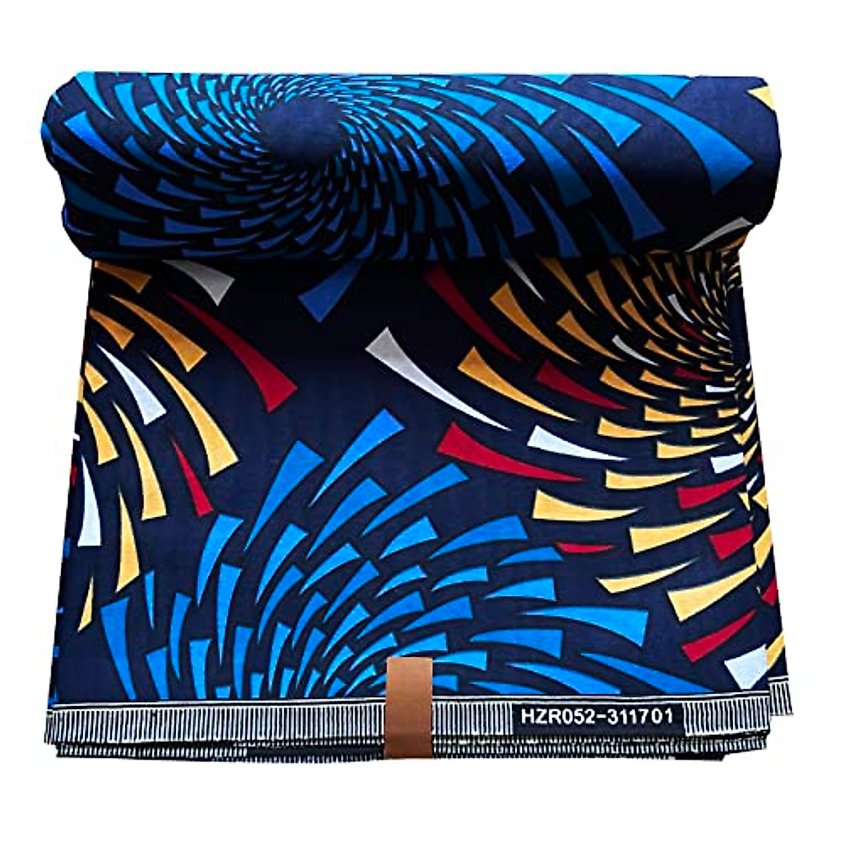 ADWAXDA African Ankara Kente Cloth Fabric by The Yard 6 Yards Cotton Wax Print African American Fabric for Party Dress (FC074)