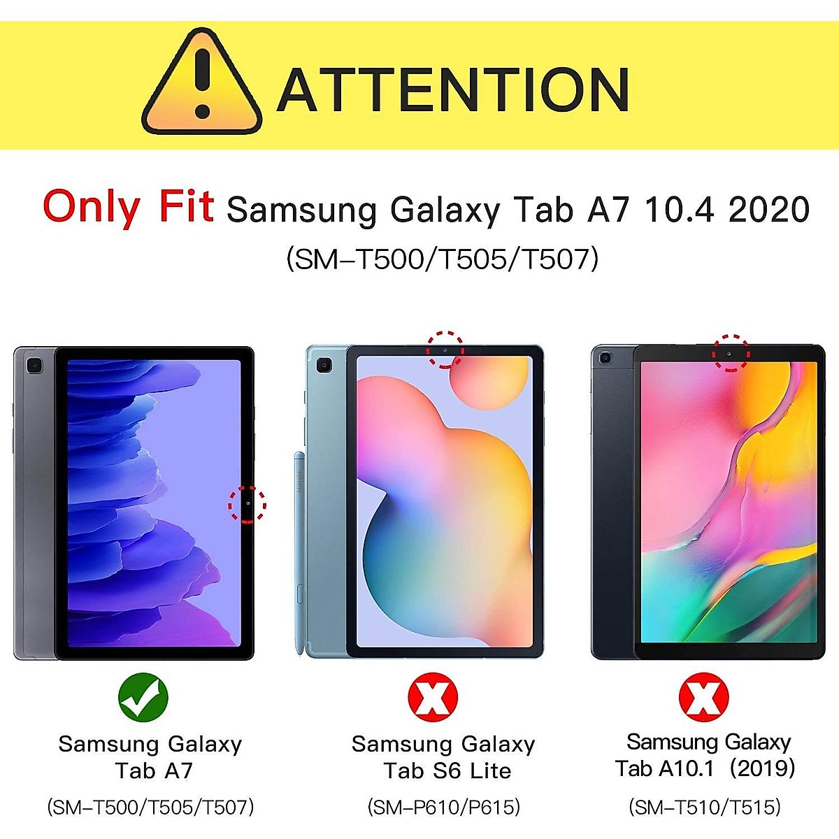 ZtotopCase Case for Samsung Galaxy Tab A7 10.4 Inch 2020 (SM-T500/T505/T507), Ultra-Thin and Lightweight Smart PU case with Automatic Sleep/Wake Function, case for Samsung Galaxy Table A7, Black