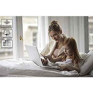 Pillow Protectors Cases Covers King Pillowcases 20'' x 40'' White Pillow Cover Egyptian Cotton Pillow Cases 1000 Series Pillowcases King Size Set of 2