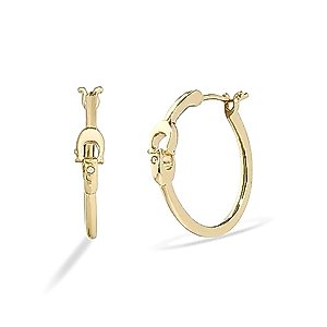 Coach Women's Interlock C Signature Hoop Earrings, GOLD