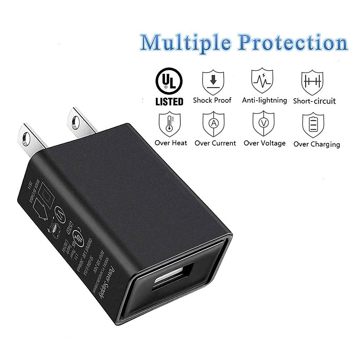 Unimoson 5V AC Adapter Power Supply Charger Compatible OneTouch Verio IQ Blood Glucose Monitoring System Meter with Charging Cable Cord (Only Compatible with The Interface as Shown)