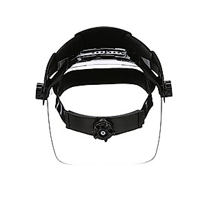 Sellstrom Face Shield - Single Crown Full Safety Mask for Men & Women - Clear Polycarbonate - Ratchet Headgear - S32010