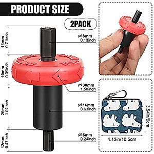 2 Pieces Electric Start Drill Bit Adapter, Engine Speed Starter Drill Bit Adapter with 2 Storage Bag for Trimmer, Garden Cultivator, Leaf Blower, Handheld Equipment