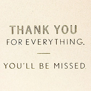 Hallmark Coworker Greeting Card (Thank You For Everything) - 499RZB1008, 5 inches wide and 7.2 inches long