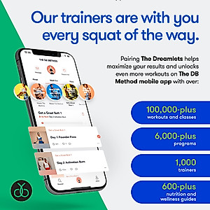 The DB Method Dreamlets, Wrist and Ankle Weights, Home Gym Workout Equipment, Intensify Workouts, Fitness, For Yoga, Pilates, Walking, Adjustable Non Slip Design, Wearable 2 lbs Weight Set of 2