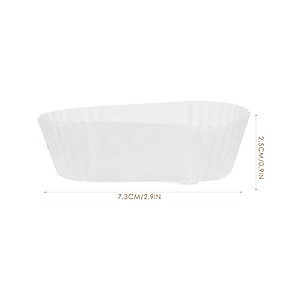 Angoily Wedding Cupcake Cups 1000PCS Paper Cupcake Baking Cups Oval Mini Cupcake Liners for Baking Muffins, Cupcakes or Mini Snacks, Mini Loaf Liners for Baking ( White ) Baking Cups