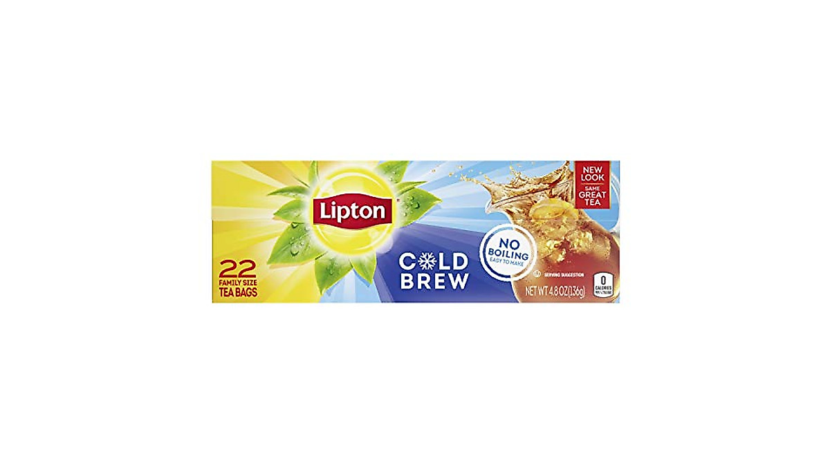 Lipton Black Iced Tea Bags - Refreshing Cold Brew Tea for Family