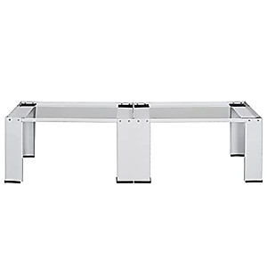 FAMIROSA Double Washer Dryer Stand Heavy Duty Washing Machine Pedestal Adjustable Height Base for Mini Air Conditioner Refrigerator Dryer 50"x 21.5"x 12.8"