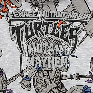 Nickelodeon Teenage Mutant Ninja Turtles Mutant Mayhem Pullover Hoodie for Kids and Toddlers (Size 5/6, Grey)