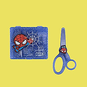 Yoobi x Marvel Spider-Man Mini Office Supply Kit & Scissors Set – Spider-Man Set w/ Stapler, Staples, Hole Punch, Tape Dispenser, Blunt Tip Scissors for Kids w/ 2 1/4” Blade