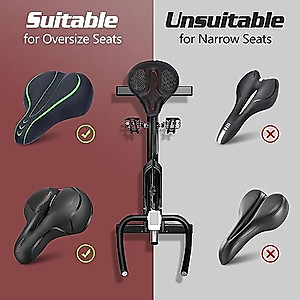 Zacro Wide Bike Seat Cushion, Gel Padded Large Bike Seat Cover for Men Women Comfort, 12 x 11inch Oversized Padding Bicycle Saddle Fit for Peloton, Spin Stationary Exercise, Mountain Road Cycling Bike