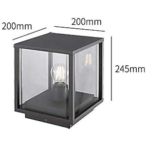 Post Light Outdoor Pillar Lamp, Outdoor Cast Aluminum IP44 Waterproof LED Post Fence Paveway Pathway Lamp for Garden,Street,Lawn Pathway,Driveway, Front/Back Door