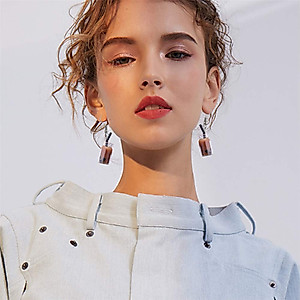 6 Pairs Cute Pearl Milk Tea Dangle Earrings Tea Drop Earrings Women Funny Creative Unique Earring set (6 Pairs Cute Pearl Milk Tea)