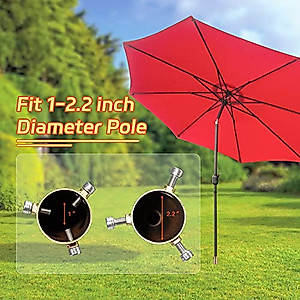 FactionGarden Beach Umbrella Anchor, 17 Inches Heavy Duty Metal No Dig Ground Anchor Post Umbrella Holder Ground Screw Anchors