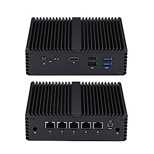 5 LAN Mini Pc Q750G5 Intel Celeron J4125,Up to 2.7Ghz 10W AES-Ni (16Gb Ddr3 Ram 256Gb Ssd) 5 Intel I225-V 2.5G LAN,Used As A Router/Firewall/Proxy 24/7