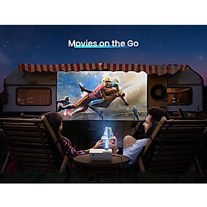 Portable Mini Projector 1080P Supported, Movie Projector w/ Tripod & 55,000 Hrs Lamp Life, Acrojoy Multimedia Home Theater Projector, Compatible with TV Stick, HDMI, VGA, USB, Laptop, Smartphone