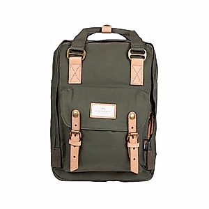 Doughnut Macaroon PFC Free Series 16L Travel School Ladies College Girls Lightweight Commuter Casual Daypacks Bag Backpack (Army)