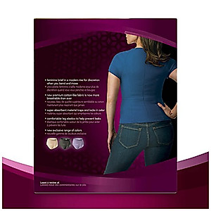 Depend Silhouette for Women Incontinence Briefs, Maximum Absorbency, Large/X-Large, 10Count