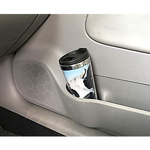 NVJUI JUFOPL Funny Cow On The Ranch Travel Tumbler Coffee Mug for Men's & Women's 15 oz, With Flip Lid, Stainless Steel, Vacuum Insulated, Water Bottle Cup