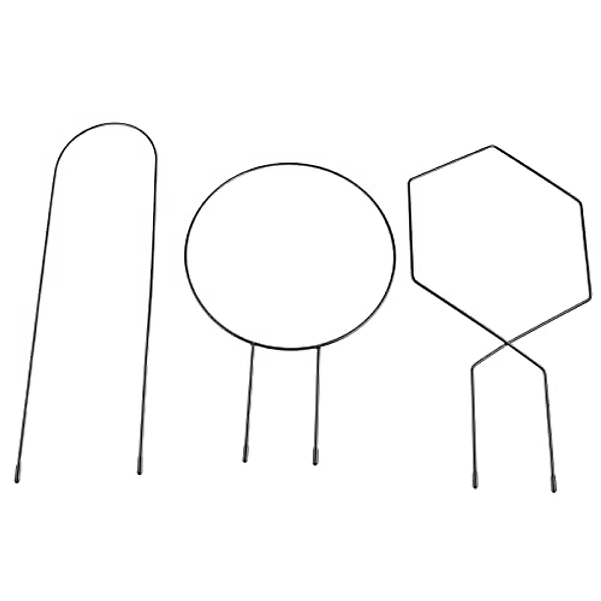 Metal Plants Climbing Trellis 3 Pack Wrought Iron Bonsai Plant Support Holder for Indoor Outdoor Garden Rose Flower Vine Metal Trellis