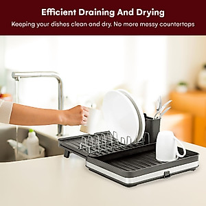 Vdomus Expandable Pot Organizer Rack for Under Cabinet with 4 DIY Storage Positions, Length Adjustable Pan Rack for Kitchen Counter, Pot and Pan Organizer Up to 13 Pans or Pot &Lids, Black Metal