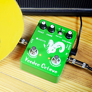 JOYO JF-12 Voodoo Octave Germanium 60's Fuzz Pedal Bundle with JP-05 Pedal Power Supply Built-in Rechargeable Battery