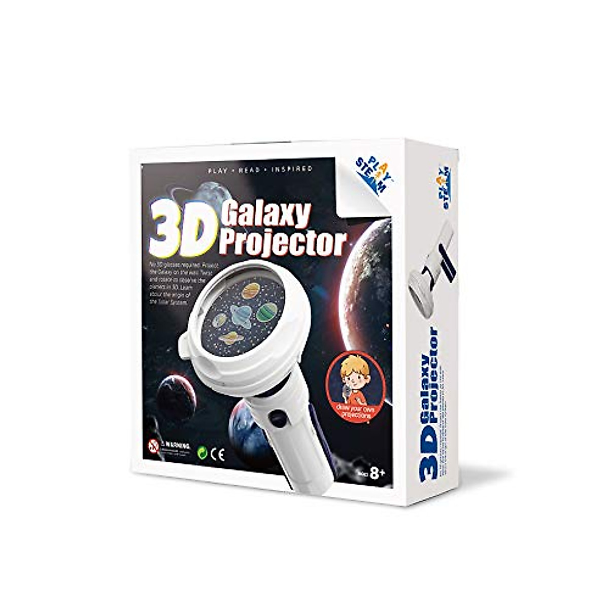 PLAYSTEM 3D Galaxy Projector Portable Planetarium Solar System STEM Kit
