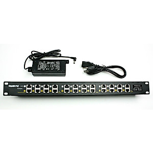 PoE Texas 12 Port Gigabit PoE Injector with 48 Volt 60 Watt Power Supply for 802.3af/at Devices