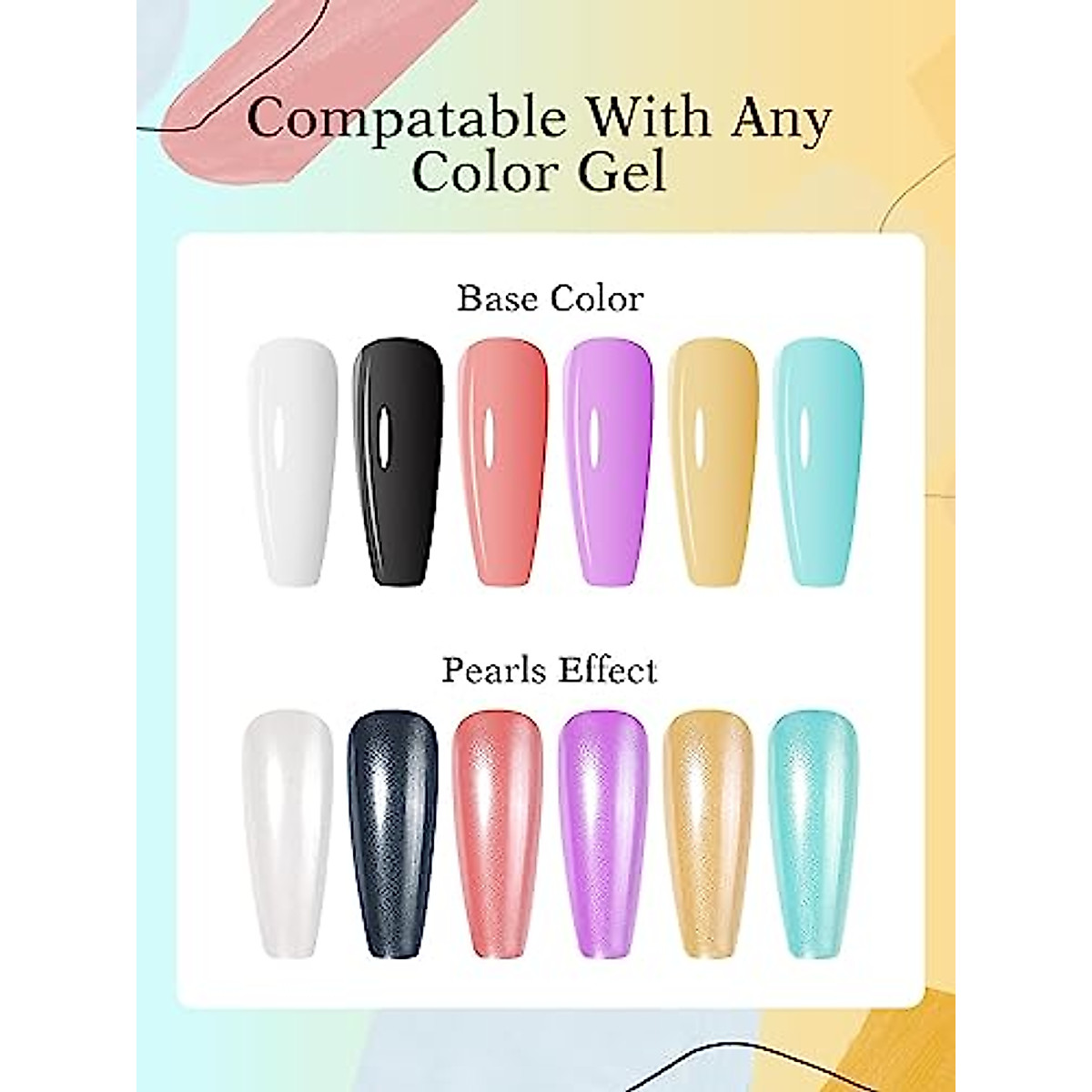 BISHENGYF White Pearl Chrome Nail Powder - 2Pcs Shiny Mirror Effect Aurora Nail Jewelry Glitter Powder White Chrome Nail Powder for Nails Art DIY