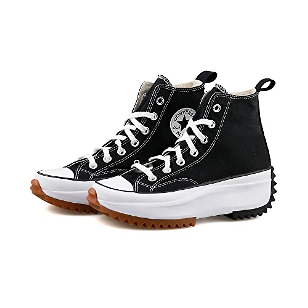 Converse Run Star Hike Hi Sneakers, Black/White/Gum, 9 US Women/7.5 US Men