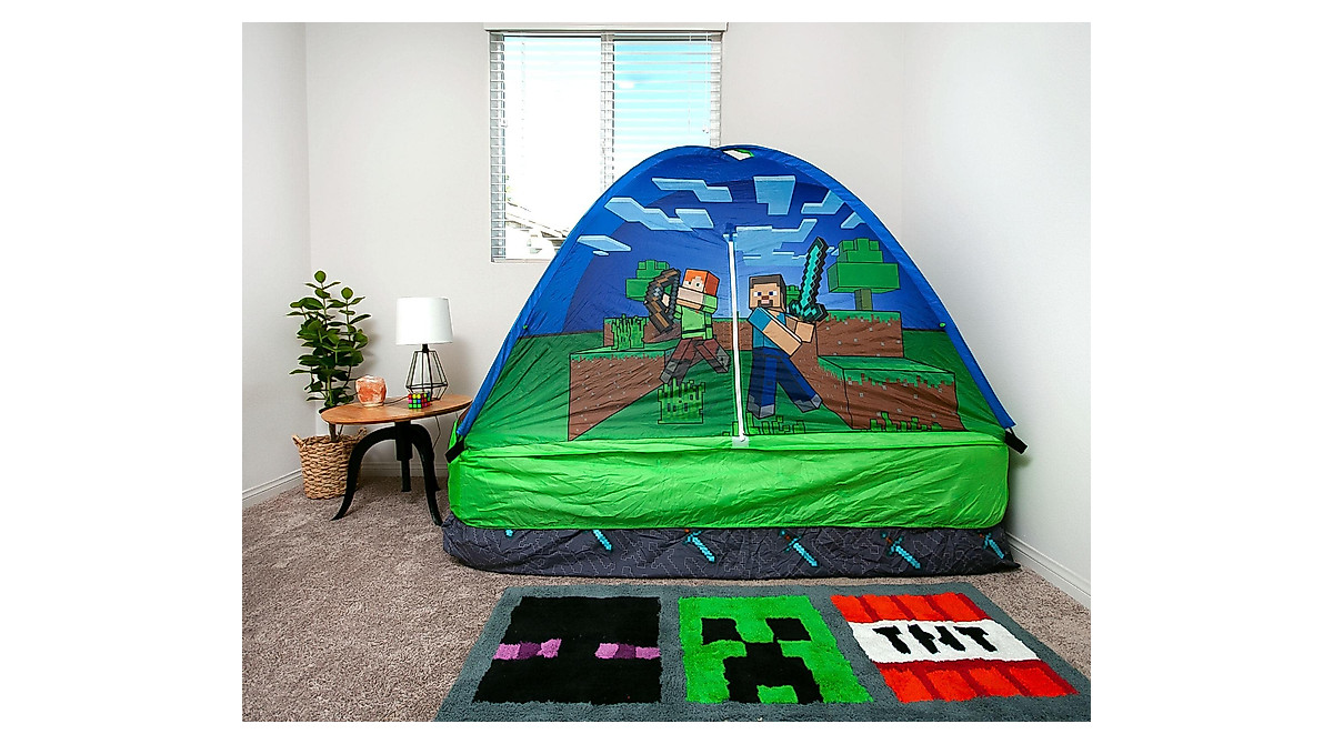 Minecraft Indoor Bed Tent: Fun Canopy for Kids' Adventure
