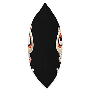 TeesToYou A Cute Little Teddy Bear with Horns Saying Don't Ask Throw Pillow, 18x18, Multicolor