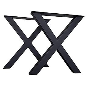 Metal Table Legs, X-Frame Style - Any Size and Color