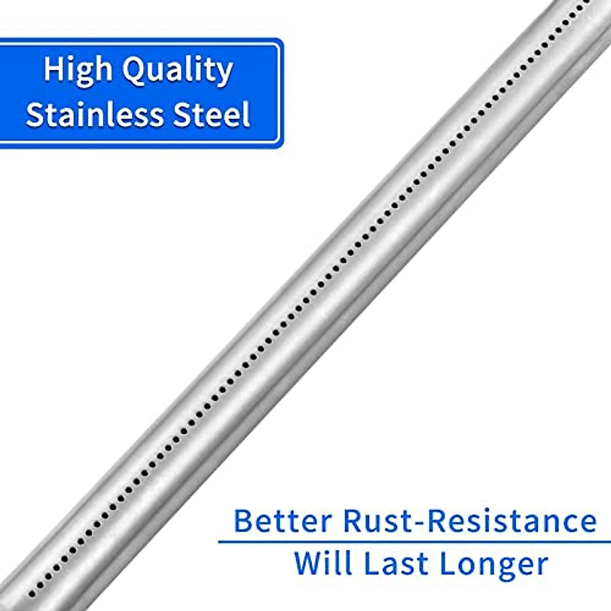 X Home 69787 Grill Burner Tubes Replacement for Weber Spirit & Spirit II 300 Series, Spirit II E-310 Grill with Front Control, Heavy Stainless Steel, 18-Inch