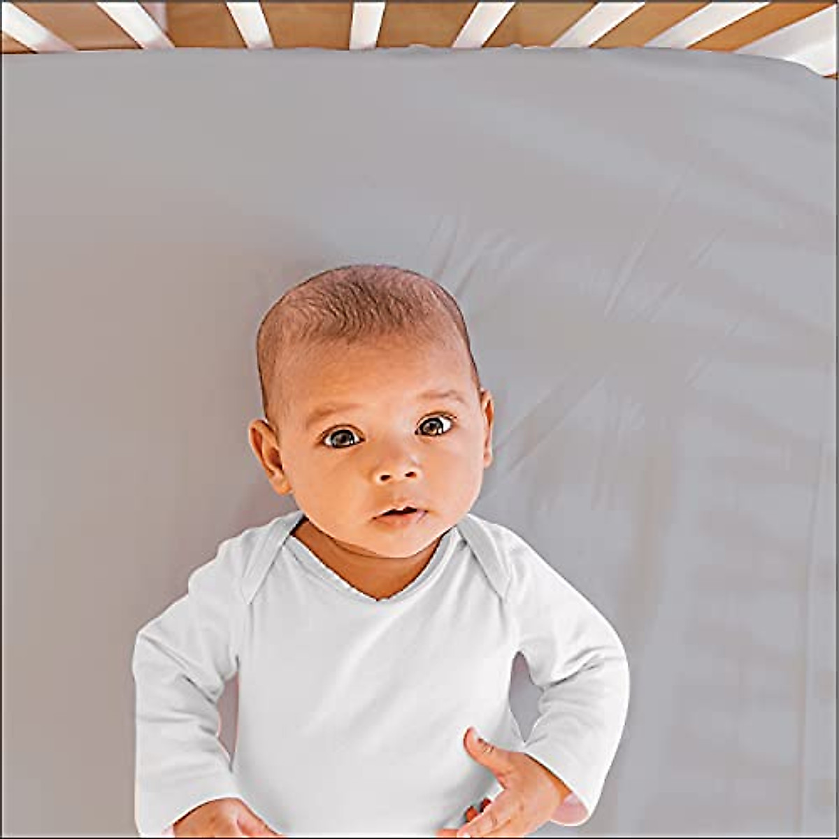 The Peanutshell Fitted Crib Sheet Set for Baby Boys or Girls - Unisex 4 Pack - Woodland Animals & Buffalo Plaid